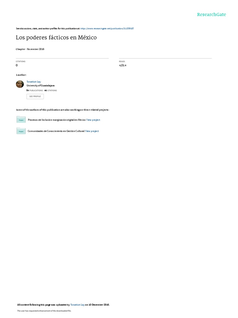 Los Poderes Fácticos en México: November 2016 | PDF | Career & Growth ...