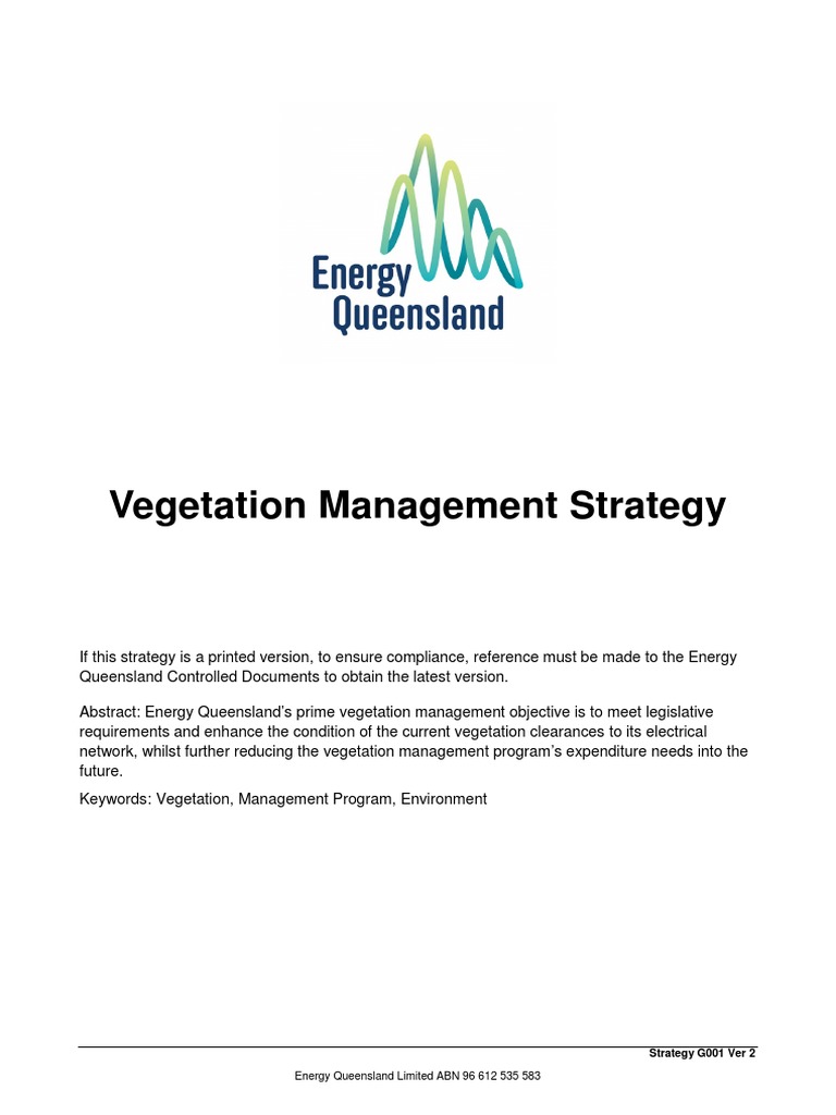 Energy Queensland Vegetation Strategy | PDF | Safety | Alternating Current