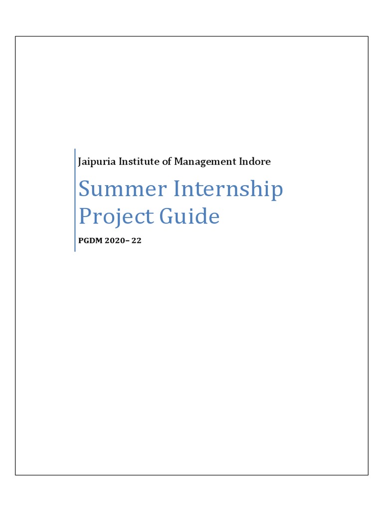 SIP Guide 2021 (Batch 2020-2022) | PDF | Data Analysis | Data