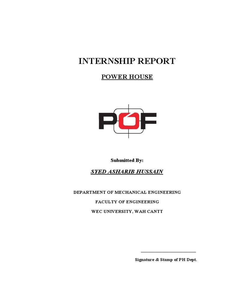 Report On Power House | PDF | Boiler | Steam