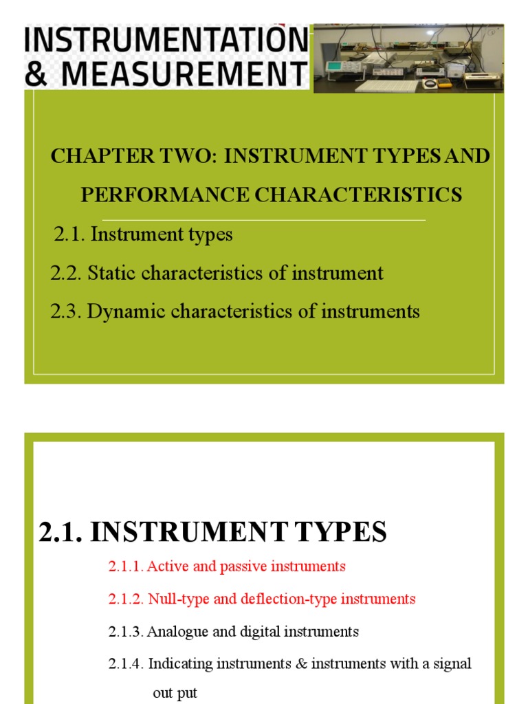 Chapter Two: Instrument Typesand Performance Characteristics 2.1 ...