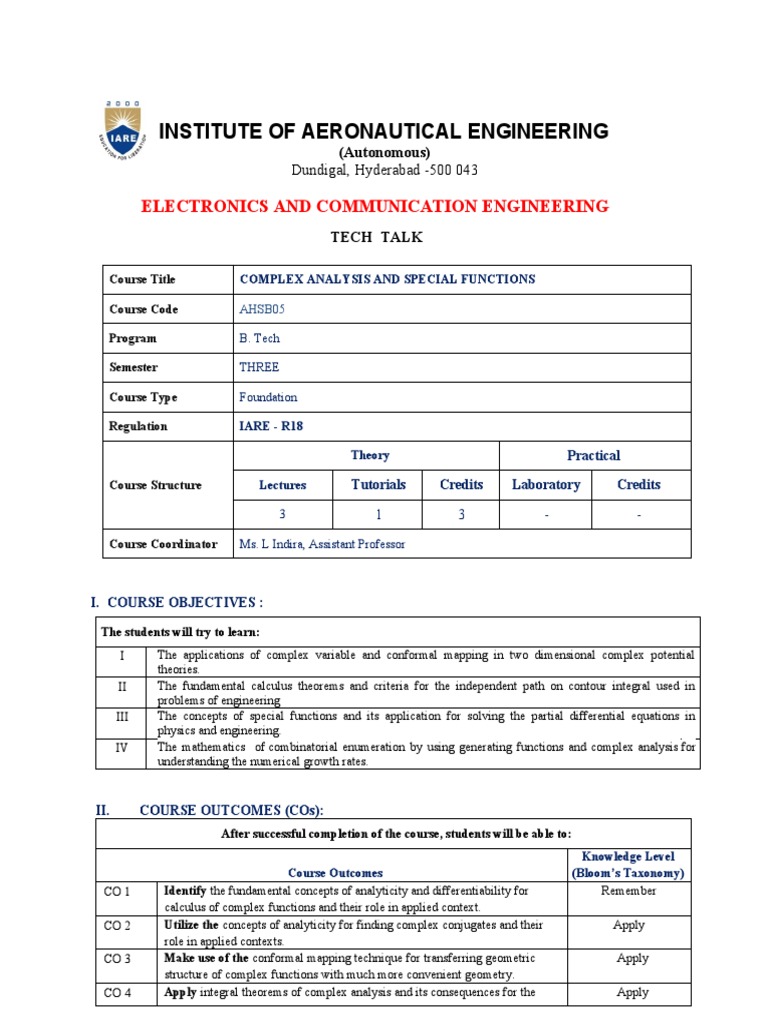 Tech Talk | PDF | Complex Analysis | Integral
