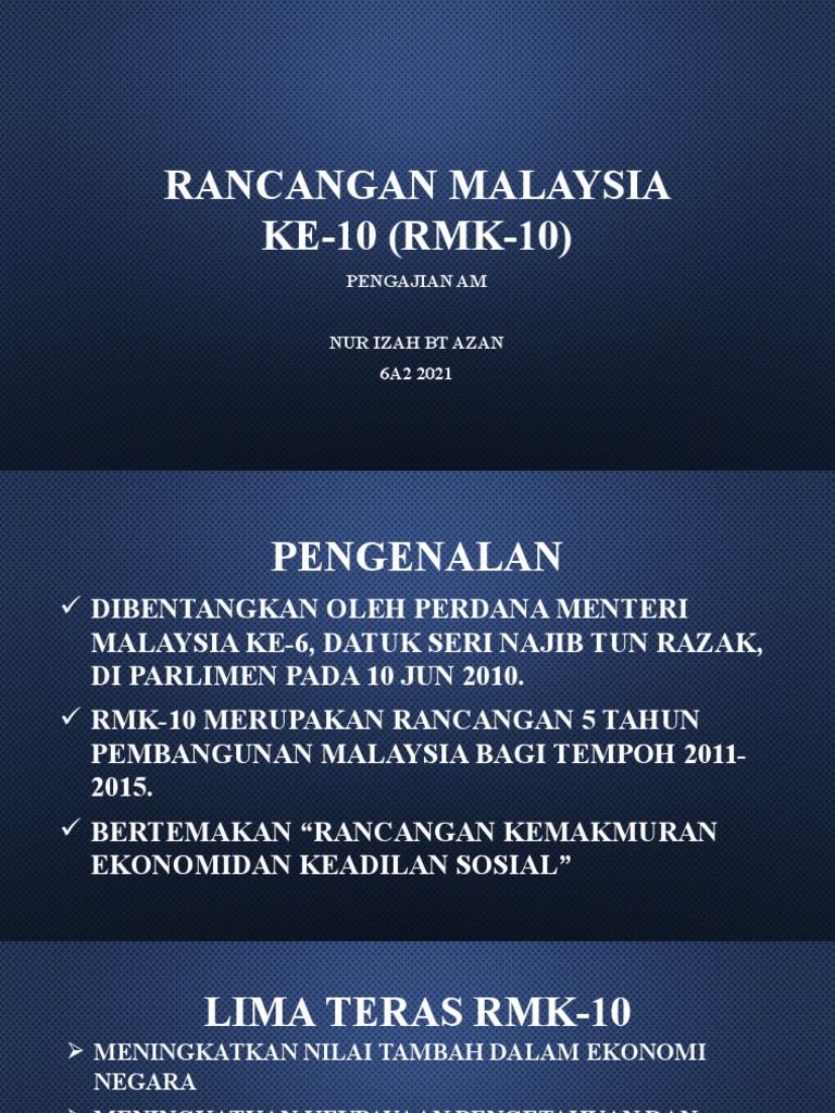 Rancangan Malaysia Ke-10 (RMK-10) | PDF
