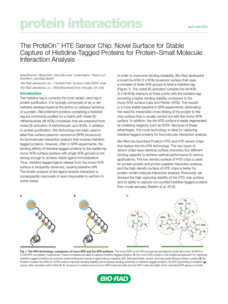 NTA Sensor | PDF | Enzyme Inhibitor | Proteins