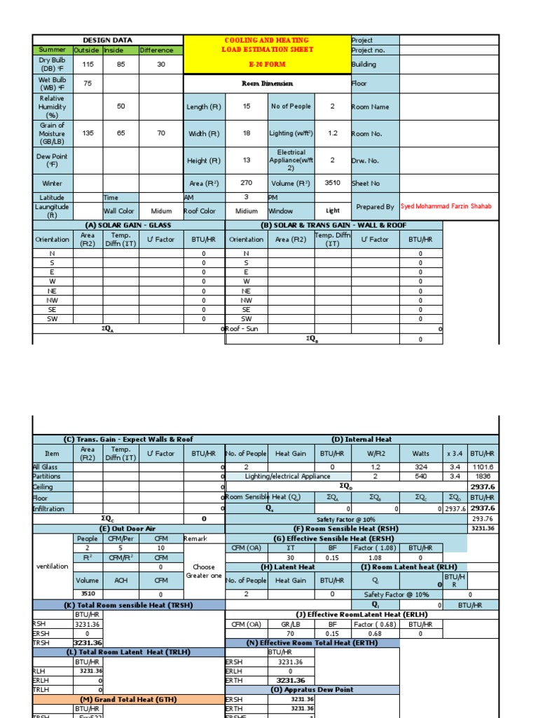 Load Estimation Sheet | PDF | Building | Continuum Mechanics