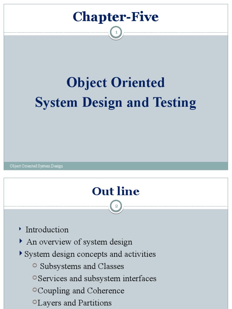Chapter-Five: Object Oriented System Design and Testing | PDF ...