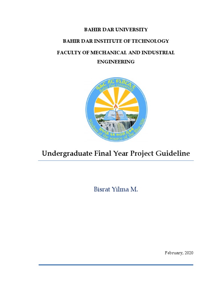 Final Year Project General Guideline, Final | PDF | Experiment | Data ...