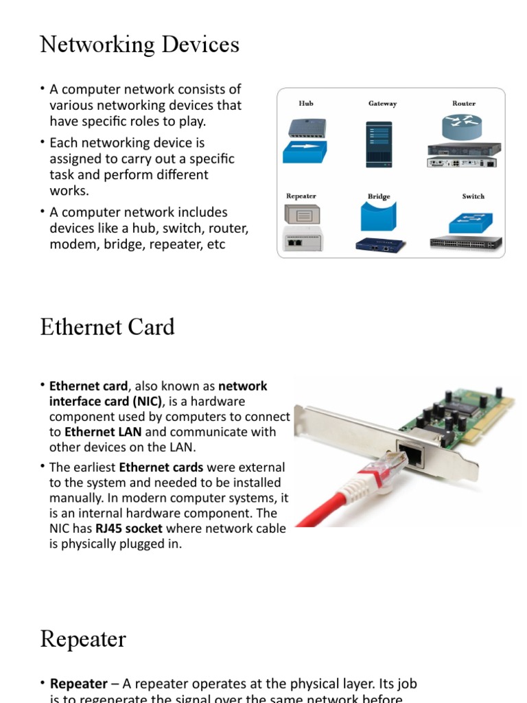 El 303 SP 21 CCN Lec 2 Devices | PDF | Computer Network | Network Switch