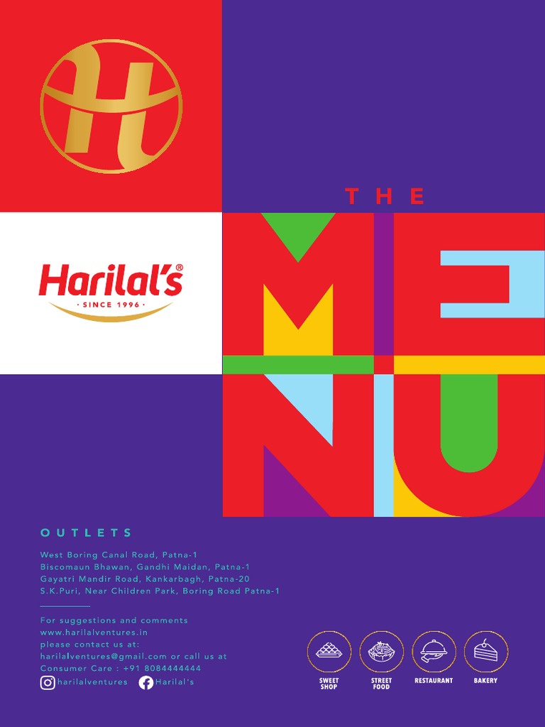 Harilals Restaurant Menu 2021 | PDF
