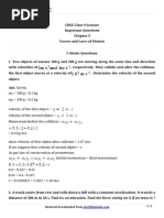 CBSE Class 9 Physics Worksheet - Force and Laws of Motion | PDF | Force ...