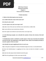 CBSE Class 9 Physics Worksheet - Force and Laws of Motion | PDF | Force ...