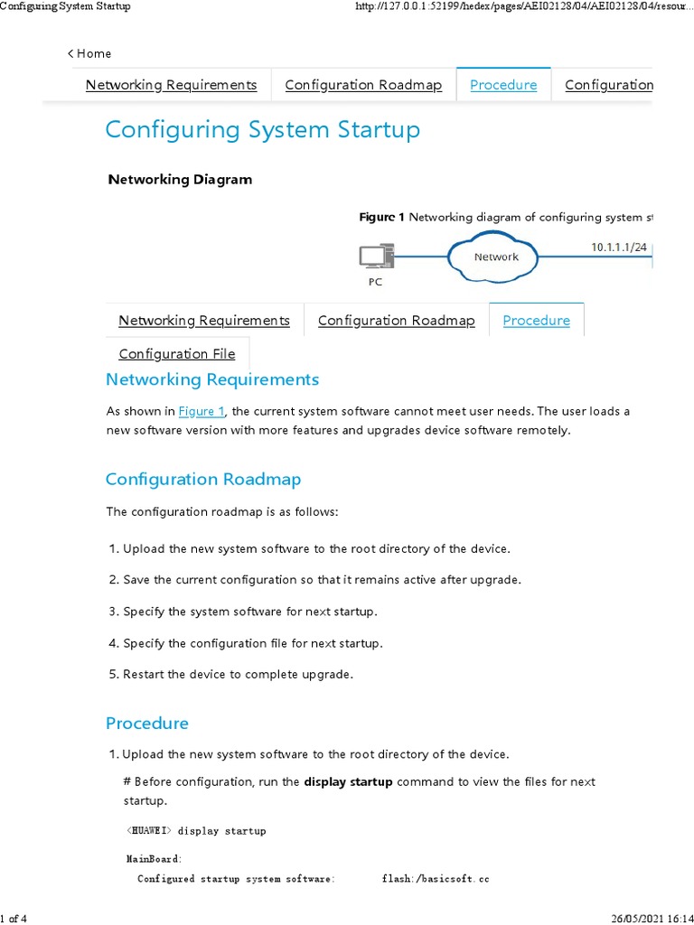 Configuring System Startup: Networking Requirements | PDF | Booting | File Transfer Protocol