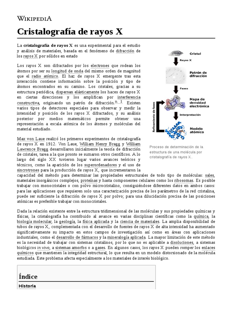 Cristalografía de Rayos X | PDF | Cristalografía de rayos X | Rayo X