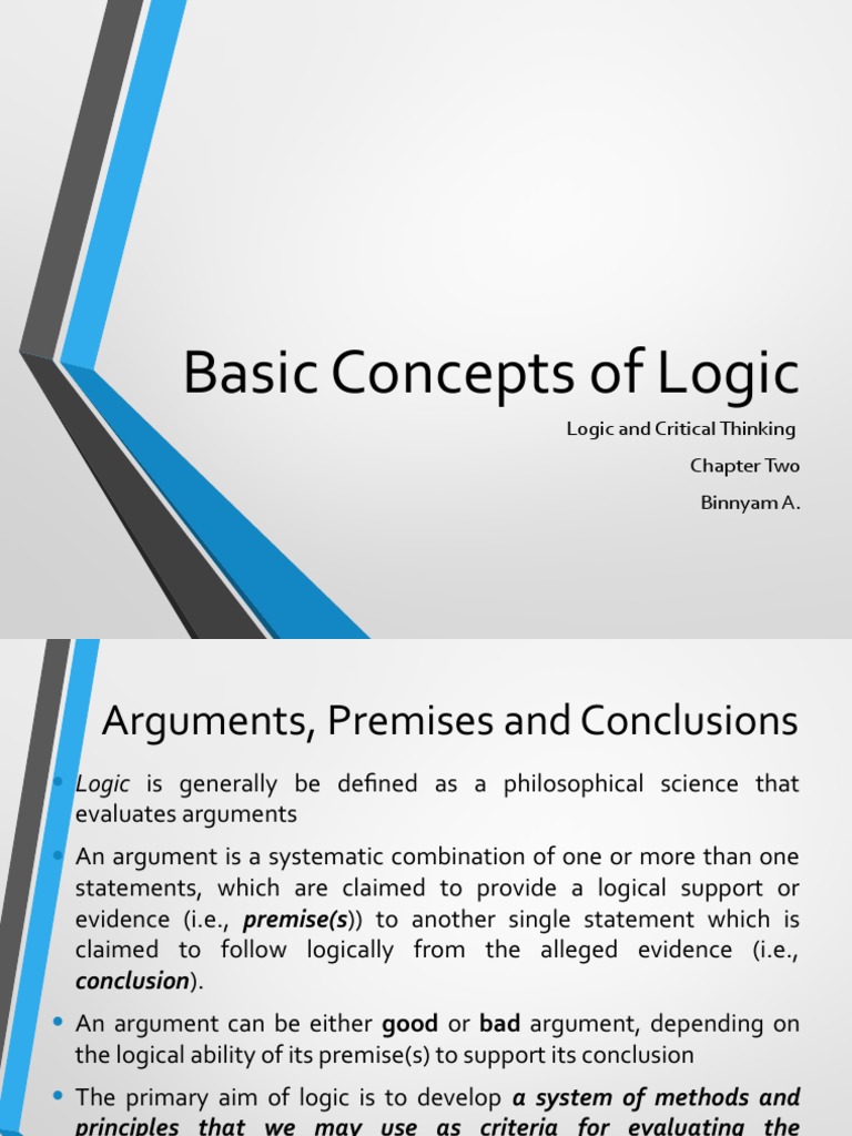Basic Concepts of Logic CH 2 | PDF | Argument | Deductive Reasoning