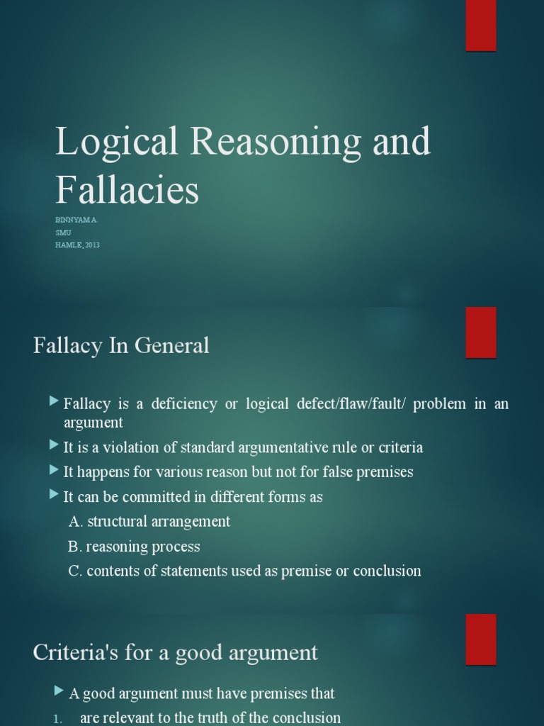 Logical Reasoning and Fallacies | PDF | Fallacy | Argument