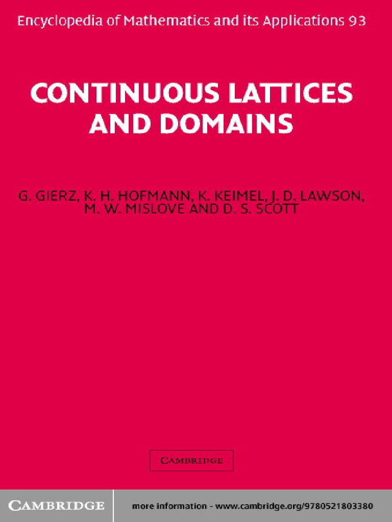Continuous Lattices and Domains - 2003 | PDF | Continuous Function | Compact Space