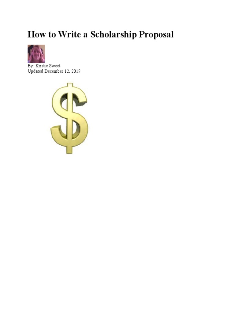 How To Write A Scholarship Proposal | PDF | Essays | Résumé