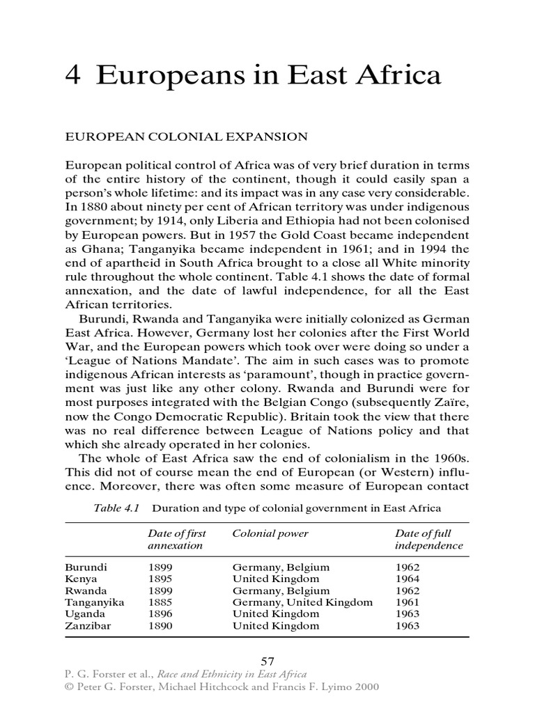 East Africa's Colonial History | PDF | East Africa | Africa