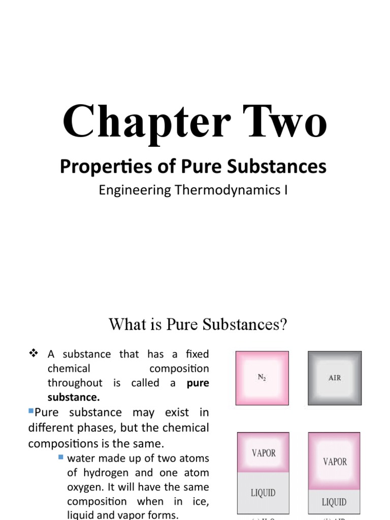 Chapter Two: Properties of Pure Substances | PDF | Phase (Matter) | Liquids