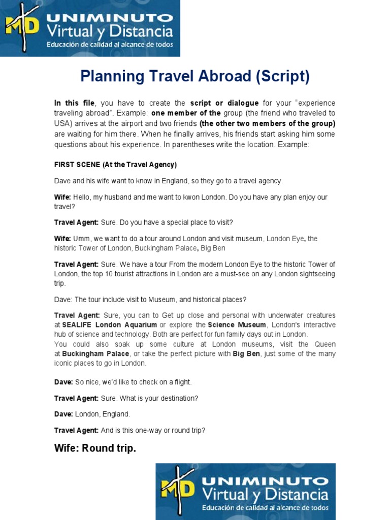 Planning Travel Abroad (Script) | PDF | Travel Agency