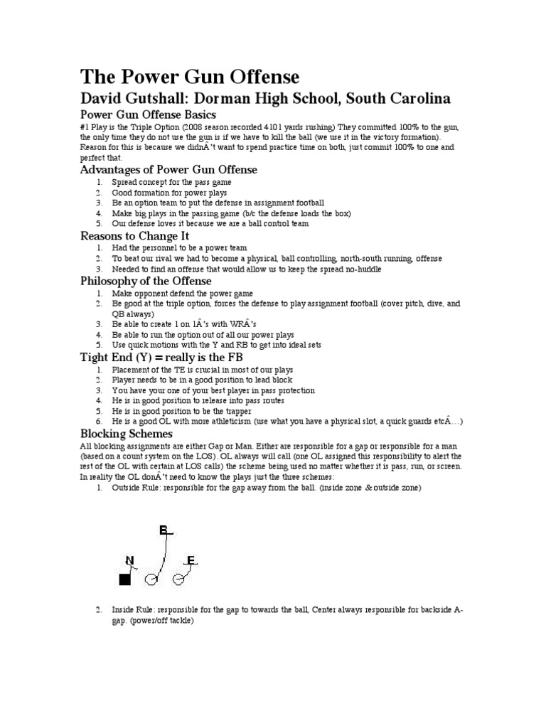 The Power Gun Offense | PDF | National Football League | Football Codes