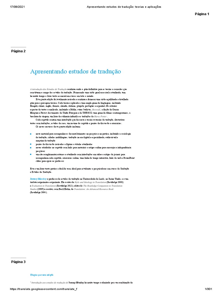 Jeremy Munday - Translate - Introducing Translation Studies | PDF ...