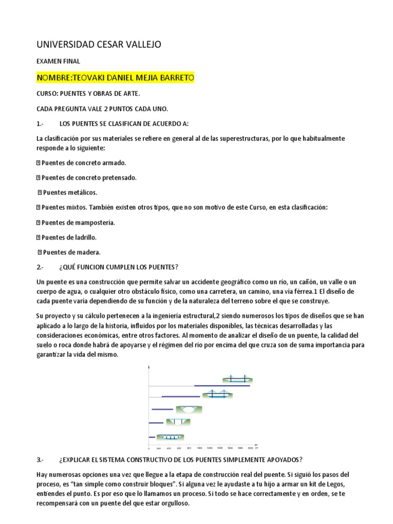 Examen Final de Puentes 2021-1 (Teovaki Daniel Mejia Barreto) | PDF ...