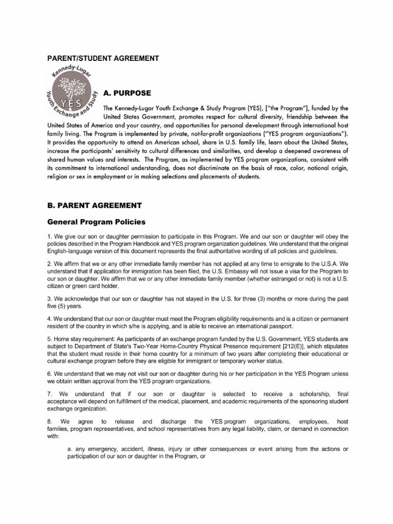 Parent Student Agreement | PDF | Insurance | Crimes