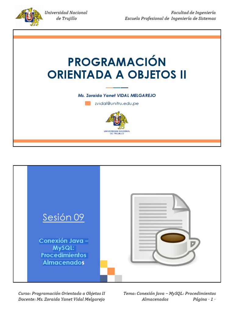T09 Conexión Java - MySQL - Procedimientos Almacenados | PDF | Bases de ...