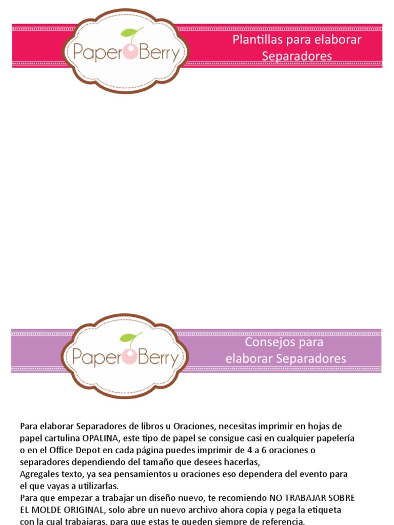Plantillas Separadores | PDF