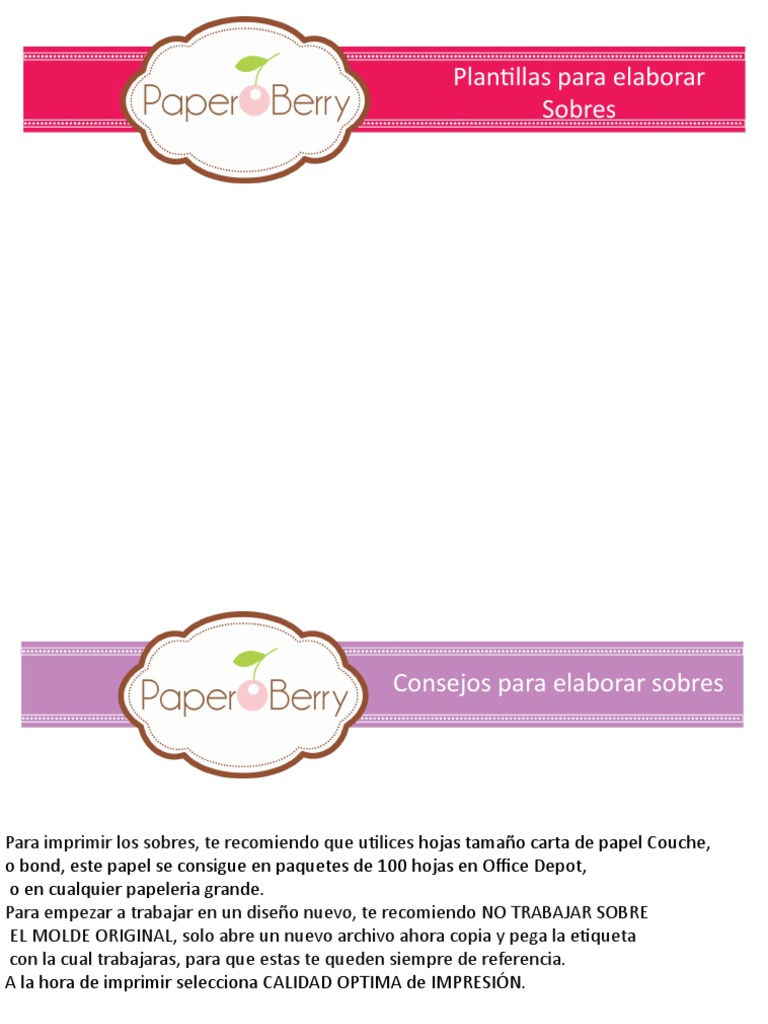 Plantillas Sobres | PDF