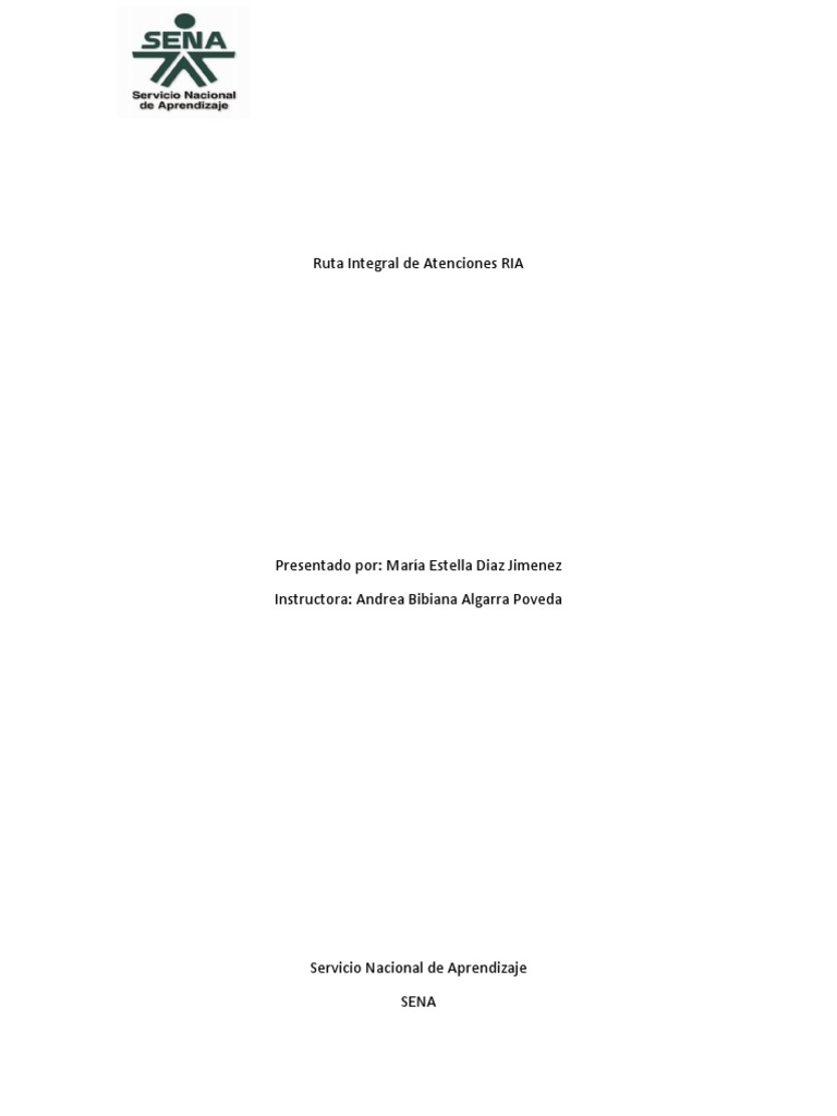 Ruta Integral de Atenciones RIA | PDF | Adolescencia | Estado (política)