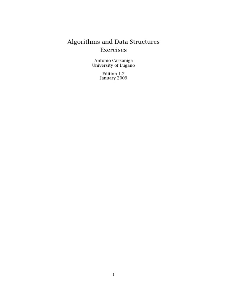 Exercises-1 2 | PDF | Algorithms And Data Structures | Combinatorics