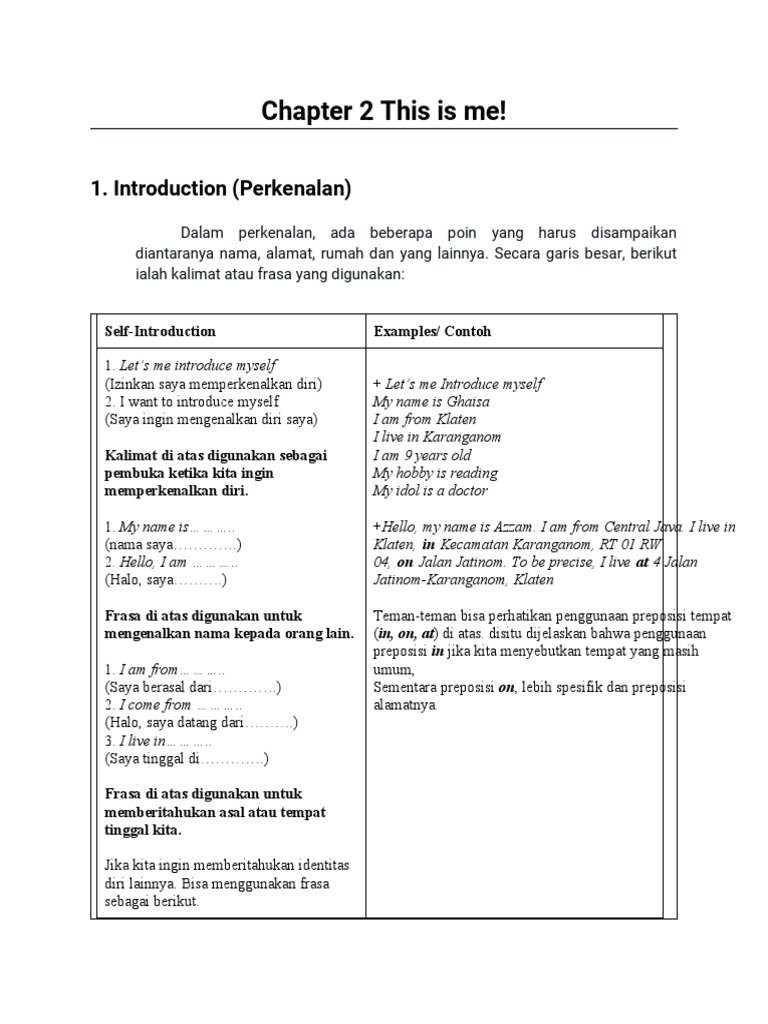 Chapter 2 This Is Me | PDF