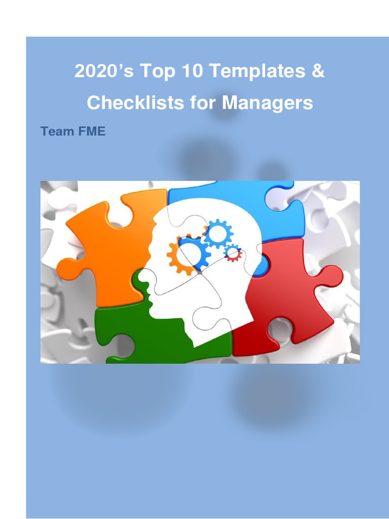 2021's Top 10 Management Templates and Checklists - W - Frec251 | PDF ...