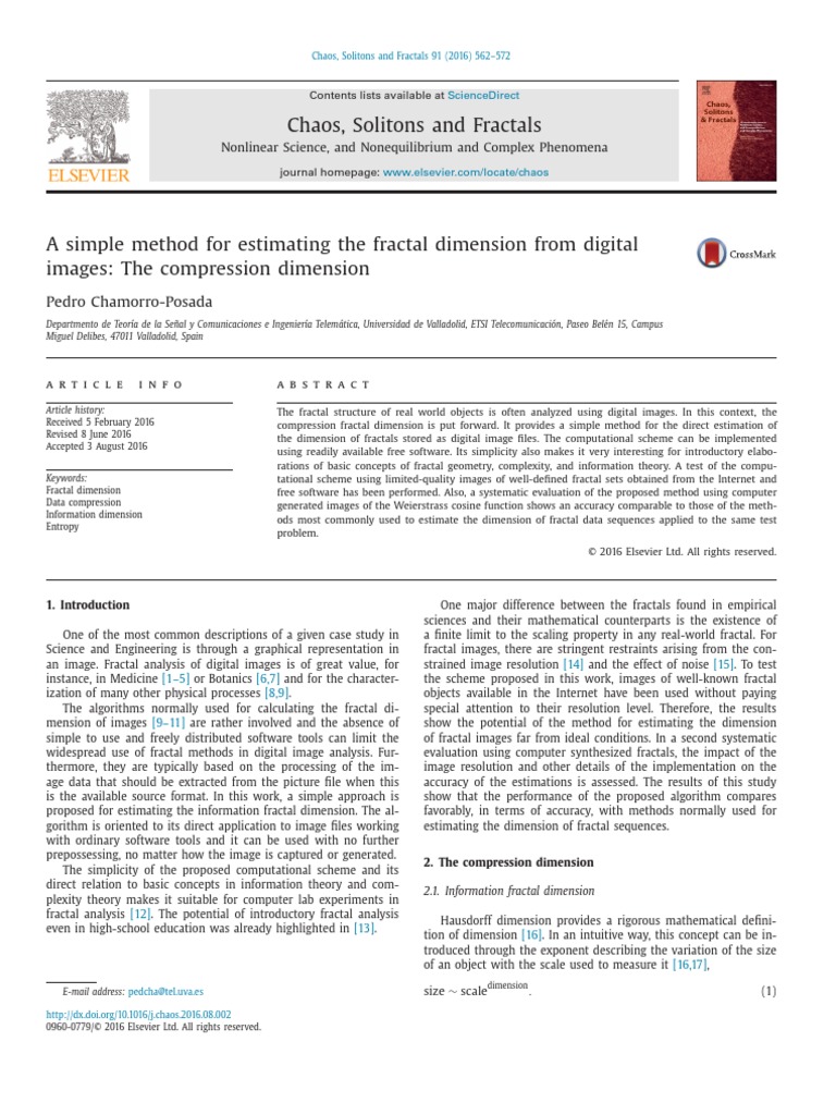 A Simple Method For Estimating The Fractal Dimension From Digital