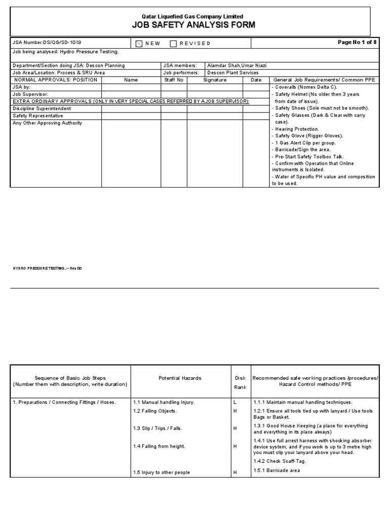 19.hydro Pressure Testing. | PDF | Pipe (Fluid Conveyance) | Personal ...