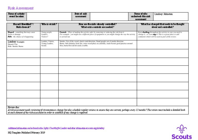 Risk Assessment Form Jul 2019 V.2 | PDF | Risk | Risk Assessment