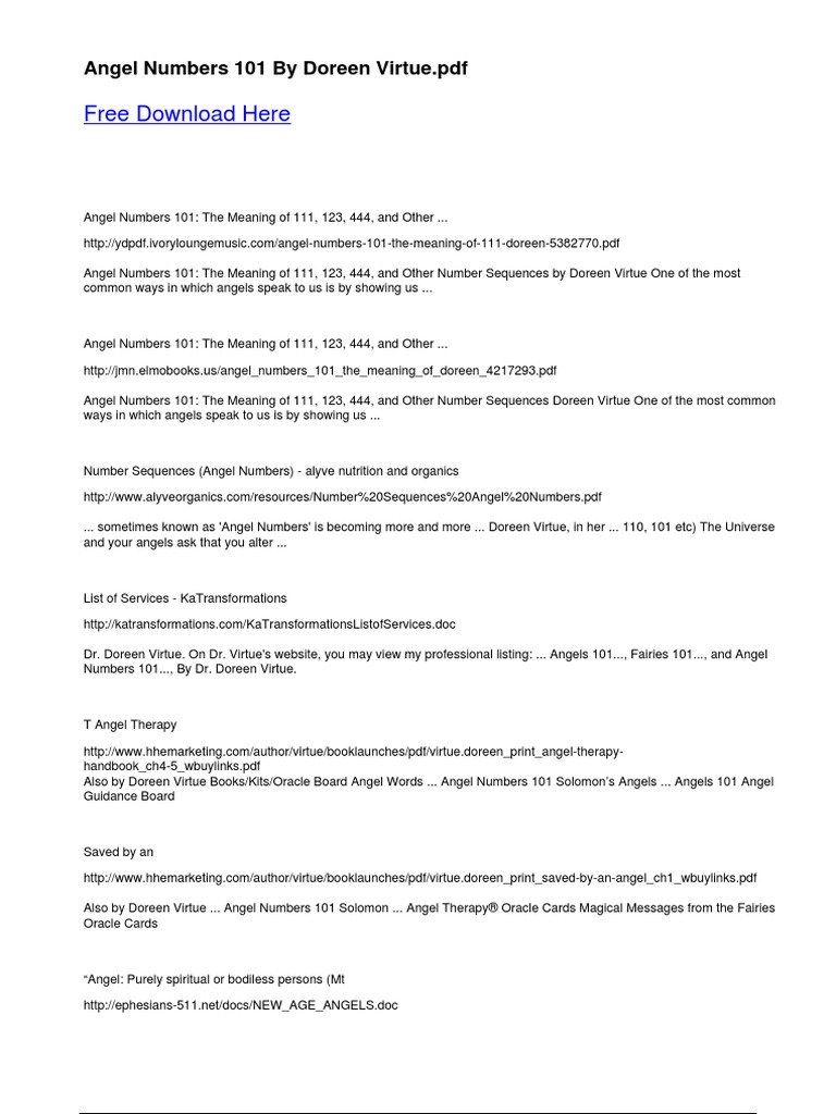 Angel Numbers 101 | PDF | Angel | Religious Belief And Doctrine