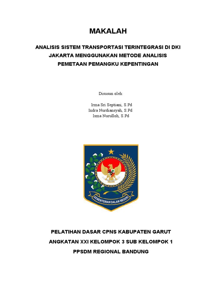 Draft Makalah Moda Transportasi | PDF | Ilmu Sosial | Komputer
