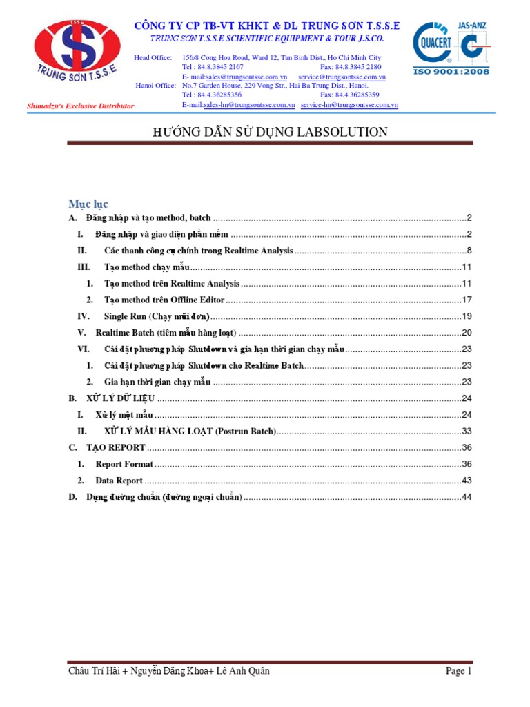 Labsolution (UV) | PDF