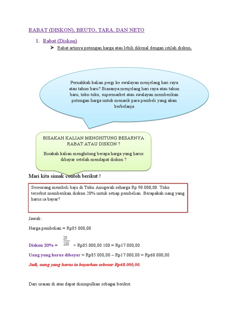 Hitung Diskon dan Harga Neto | PDF