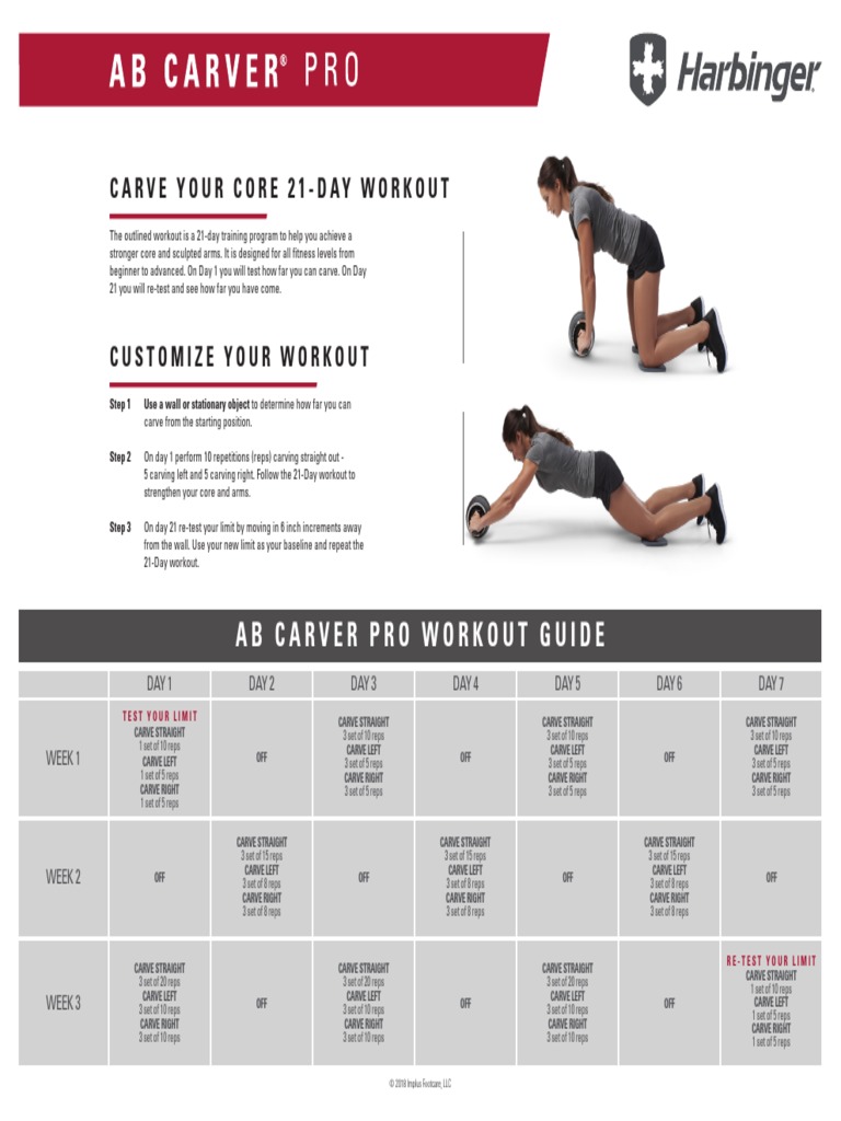 Carve Your Core 21-Day Workout: Ab Carver Pro Workout Guide | PDF ...