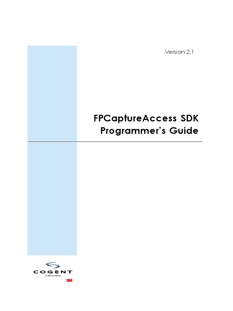 FPCaptureAccess SDK Programmers Guide | PDF | Image Scanner | Callback (Computer Programming)