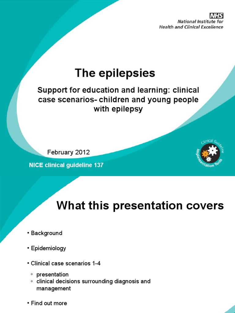 The Epilepsies: Support For Education and Learning: Clinical Case ...