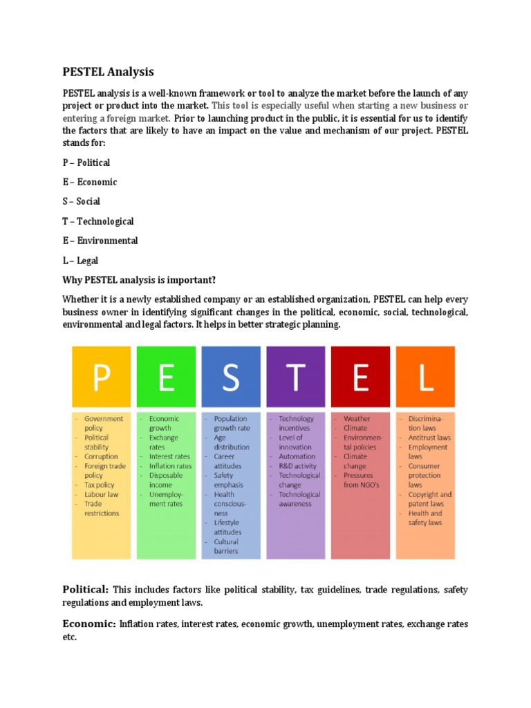 PESTEL Analysis Pestal | PDF | Business | Finance & Money Management