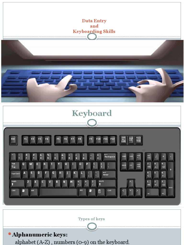 Data Entry and Keyboarding Skills | PDF | Computers