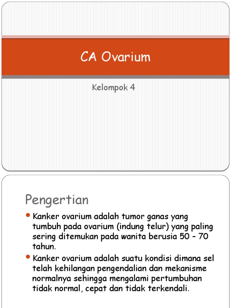 CA Ovarium PPT Presentasi | PDF