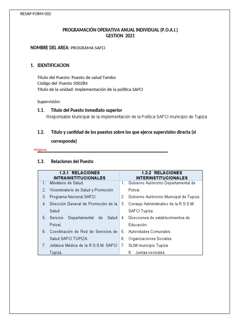 Poai Actualizado | PDF | Ciencias de la Salud