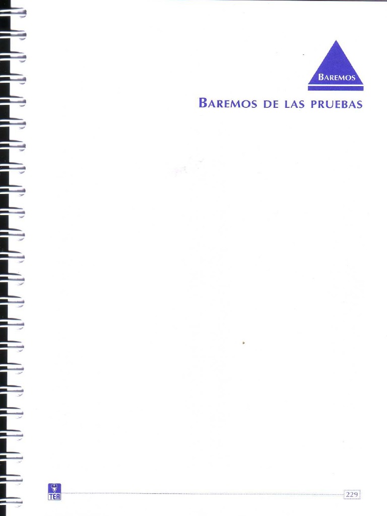 Tablas Del Manual RIAS y RIST | PDF